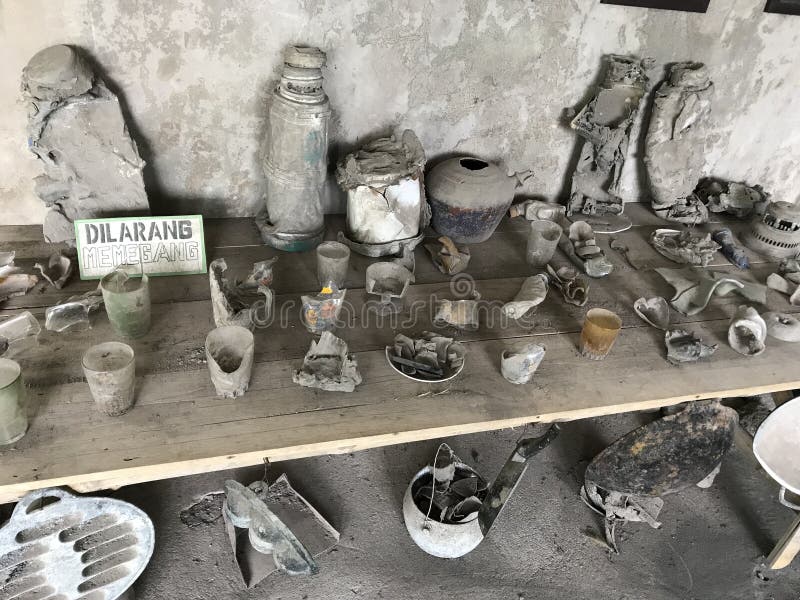 The Proof of the Eruption of the Mount Merapi Stock Image - Image of ...