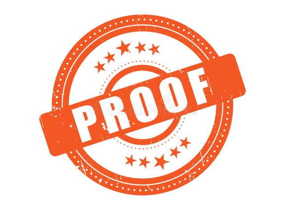 Proof Rubber Stamp Seal with a Dotted Circle Stock Illustration ...