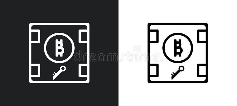 Proof of Stake Outline Icon in White and Black Colors. Proof of Stake ...