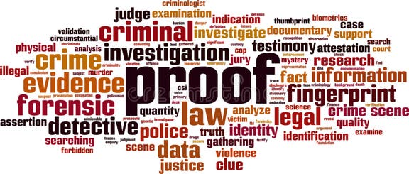 Proof word cloud stock vector. Illustration of vector - 208902748