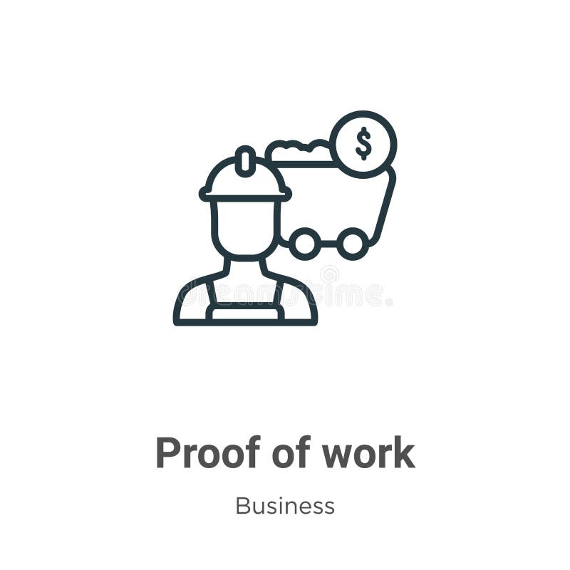 Proof Of Work Icon On White Background. Simple Element Illustration ... Proof Of Work Icon On White Background. Simple Element Illustration ...