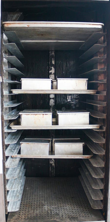 Proofer an Old Bread-making Tool Containing Bread Pans and Trays Stock ...