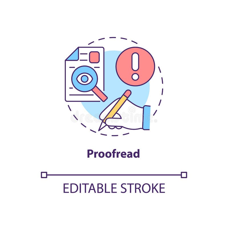 Proofread concept icon stock vector. Illustration of idea - 234421930