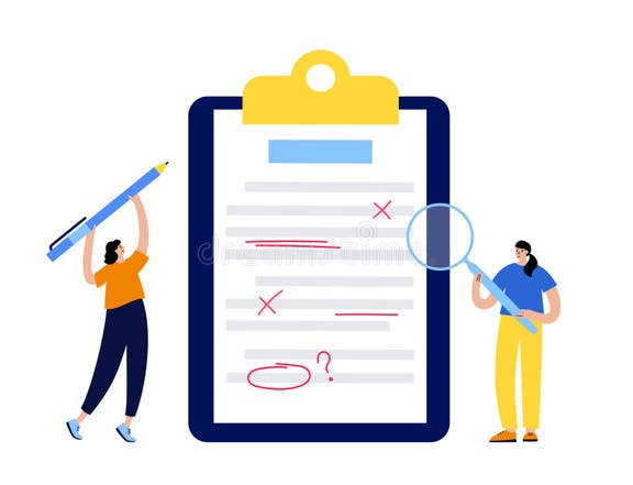 Proofreading Cartoon Character Stock Vector - Illustration of error ...