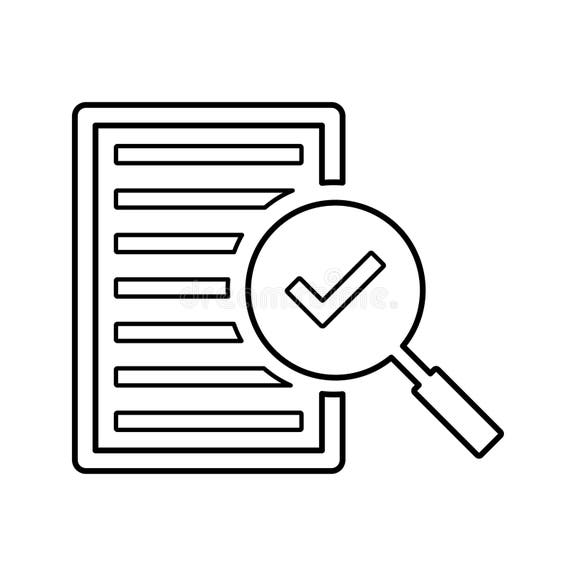 Proofreading Icon. Outline Vector Stock Vector - Illustration of ...