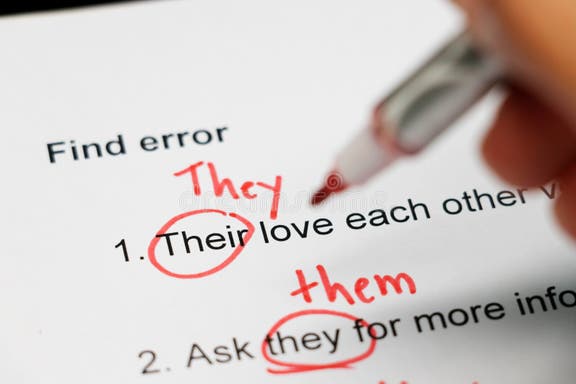 Proofreading Paper on Table Stock Photo - Image of wrong, writing ...