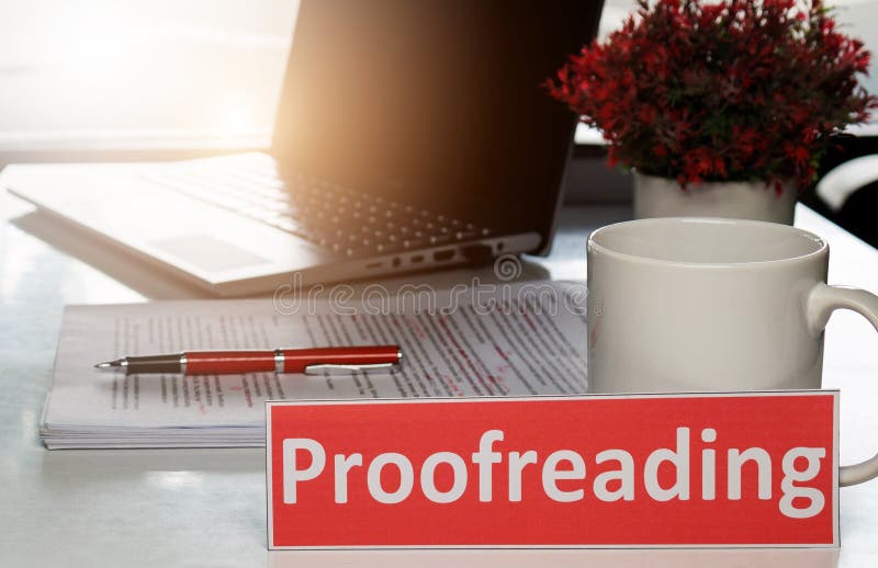 Proofreading Paper on White Table Stock Image - Image of error ...