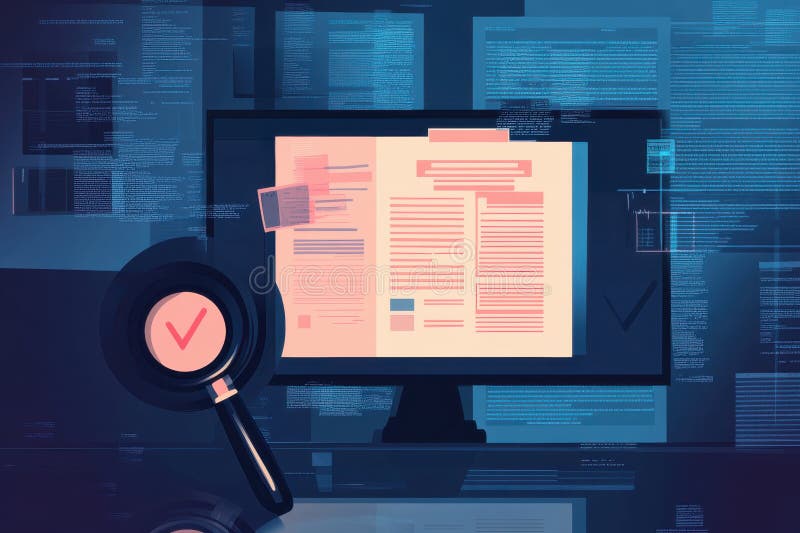 Proofreading Software Displaying a Correctly Edited Document on a ...
