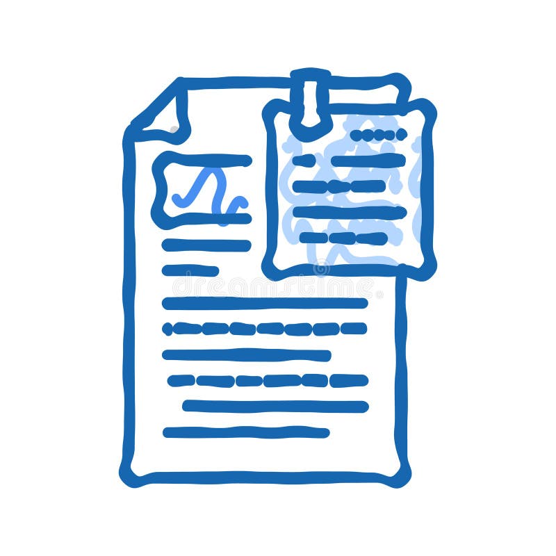 Proofreading Text Technical Writer Icon Doodle Illustration Stock ...