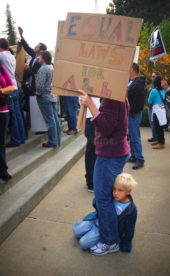 Prop 8 Protest editorial stock photo. Image of eight, building - 7261303