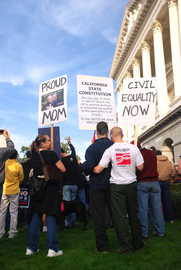 Prop 8 Protest editorial stock photo. Image of diversity - 7261388