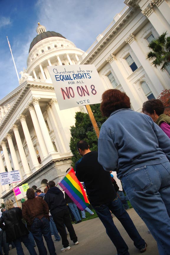 Prop 8 Protest editorial image. Image of gathering, demonstration - 7261395