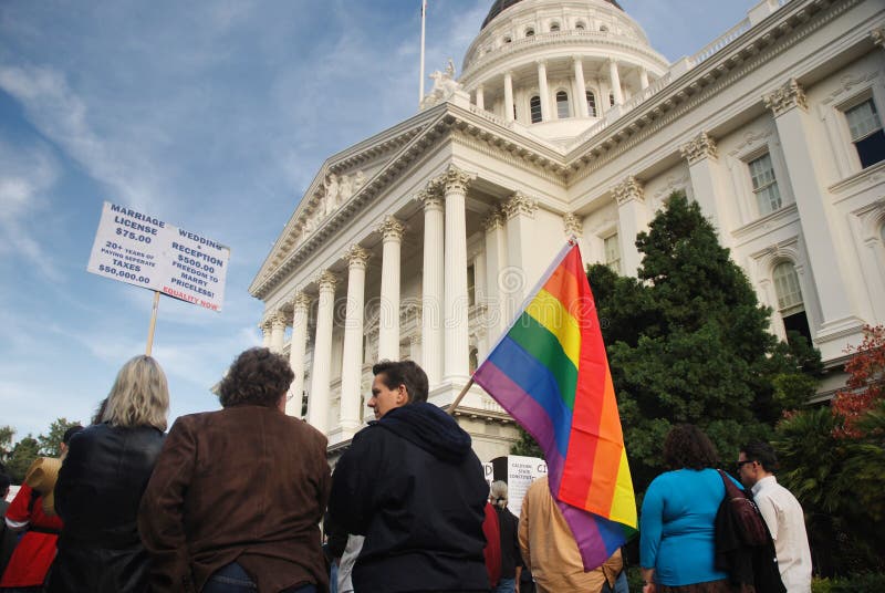 Prop 8 Protest editorial photography. Image of placards - 7261402