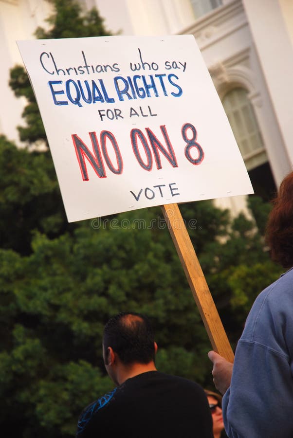 Proposition 8 Protest Rally & March in Los Angeles Editorial Stock ...