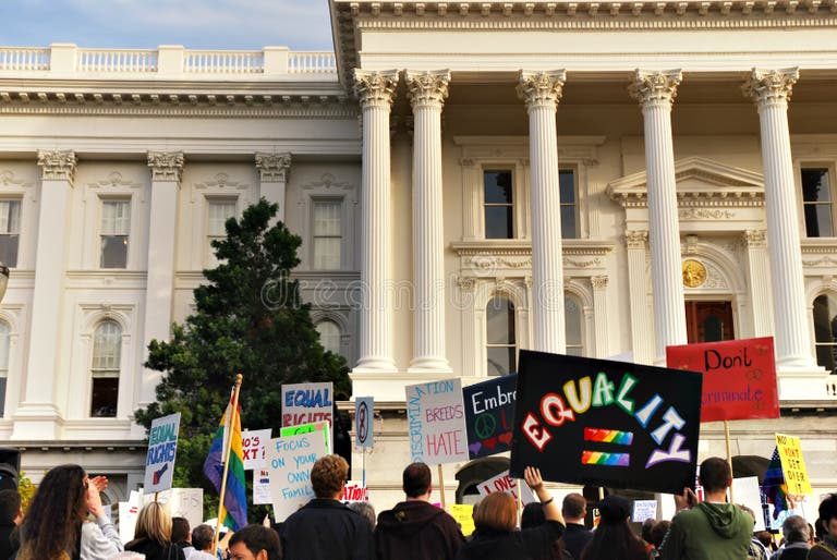 Prop 8 Protest editorial photography. Image of building - 7261417