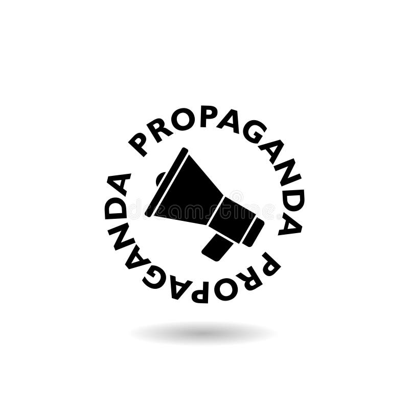 Propaganda Logo Icon with Shadow Stock Vector - Illustration of mockup ...