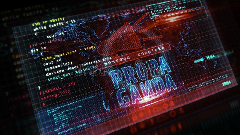 Propaganda Network Symbol on Screens Animation Stock Footage - Video of ...