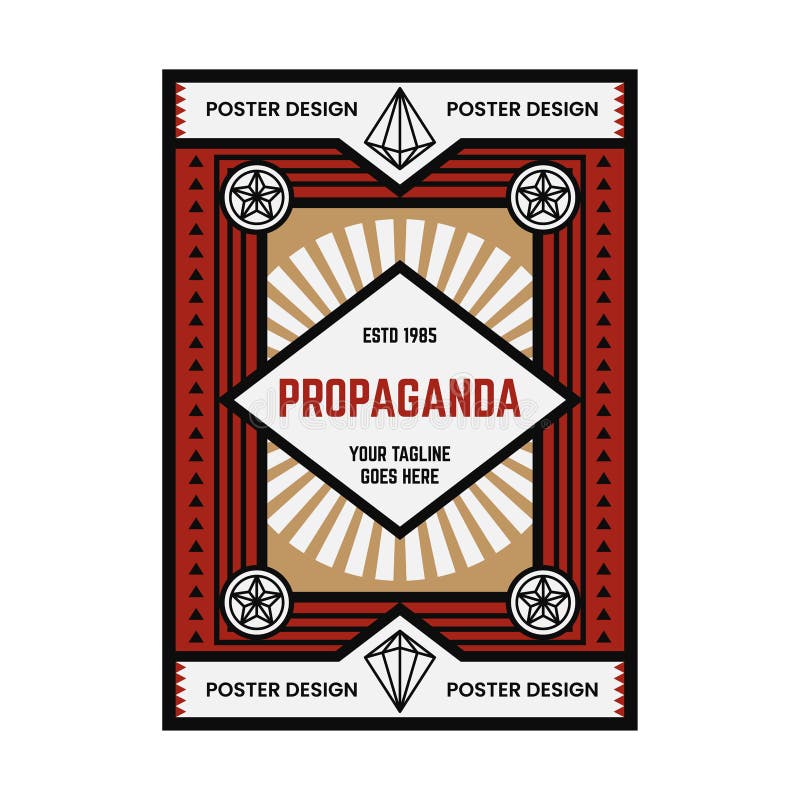 KOLORED PROPAGANDA POSTER DESIGN TEMPLATE COLLECKS Vektor Abbildung ...