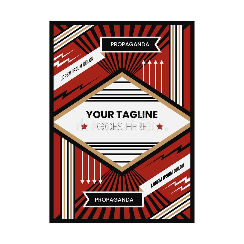 Colored Propaganda Poster Design Template Collections Stock Vector ...