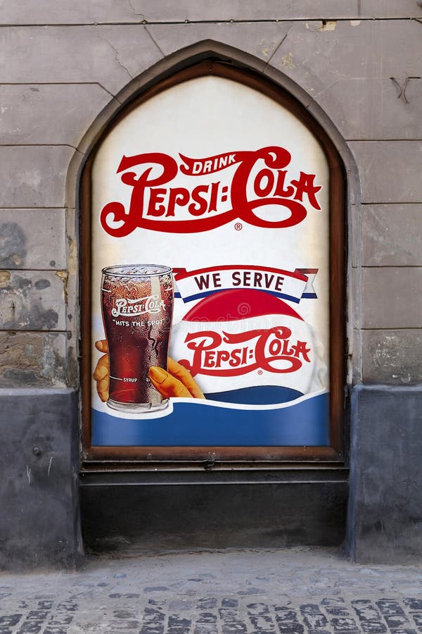 Propaganda Antiga Da Cola De Pepsi Fotografia Editorial - Imagem de ...
