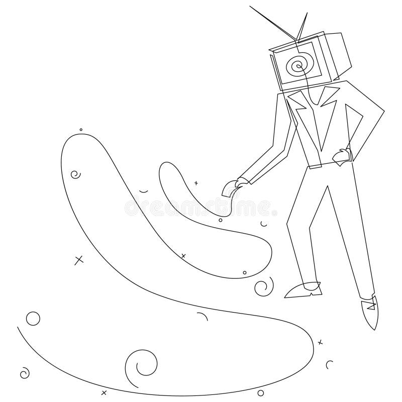 Human Head with Lightning Inside. Vector Illustration. Stock Vector ...