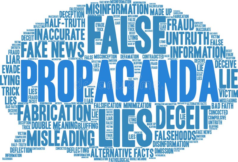 Propaganda Word Cloud stock illustration. Illustration of lying - 98305613