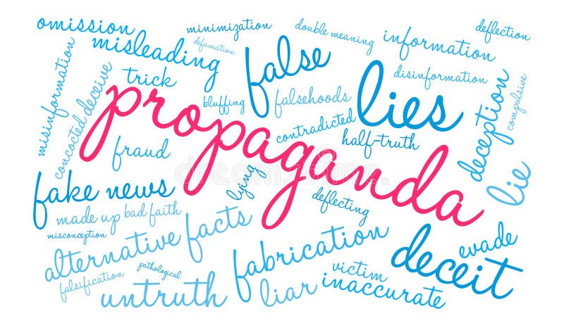 Propaganda Word Cloud stock illustration. Illustration of contradicted ...