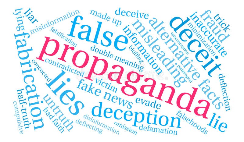 Propaganda Word Cloud stock vector. Illustration of facts - 102180437