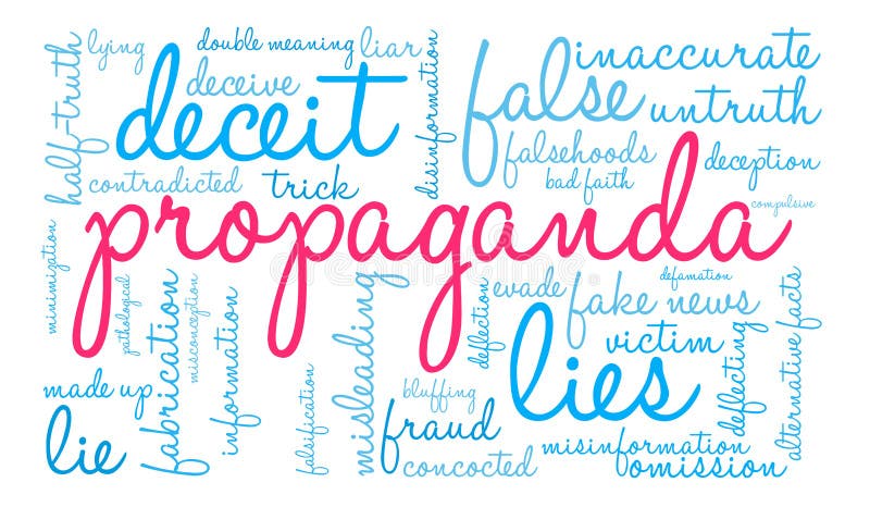Propaganda Word Cloud stock illustration. Illustration of alternative ...