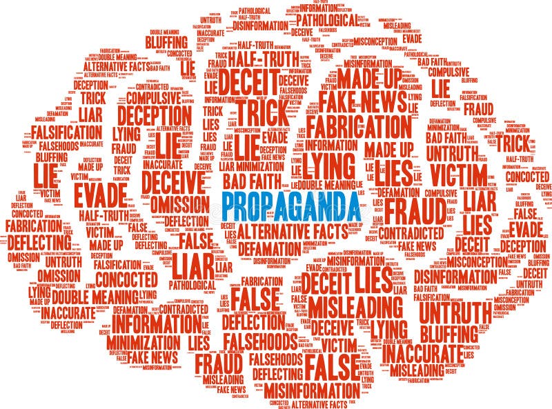 Propaganda Word Cloud stock illustration. Illustration of fake - 102179059