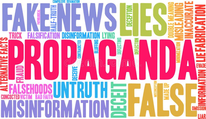 Propaganda Word Cloud stock illustration. Illustration of deceive ...