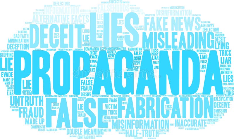Propaganda Word Cloud stock vector. Illustration of fabrication - 102592974