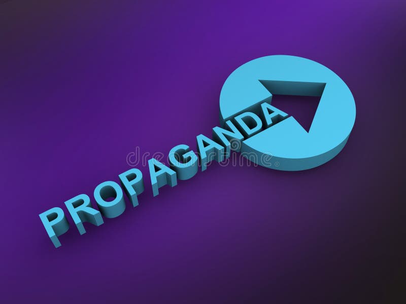 Propaganda word on purple stock illustration. Illustration of opinion ...