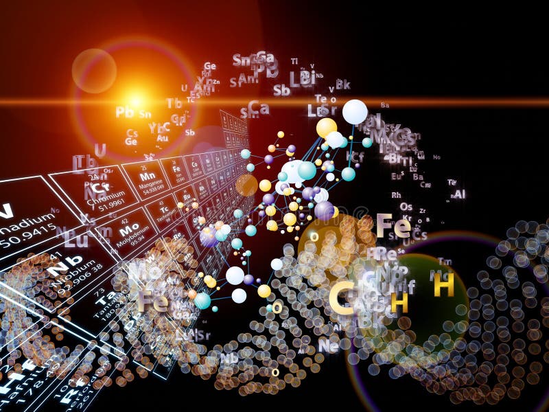 Chemical Elements Abstraction Stock Illustration - Illustration of ...