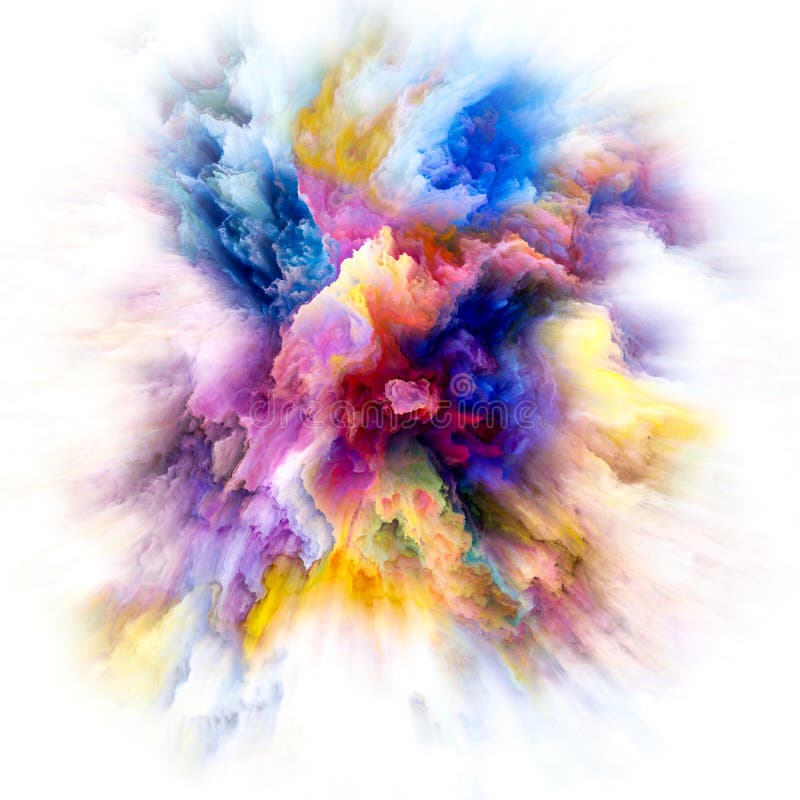 Propagation of Color Splash Explosion Stock Illustration - Illustration ...