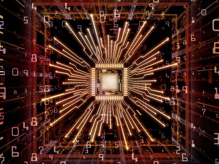 Propagation of Computer CPU Stock Image - Image of computer, algorithm ...