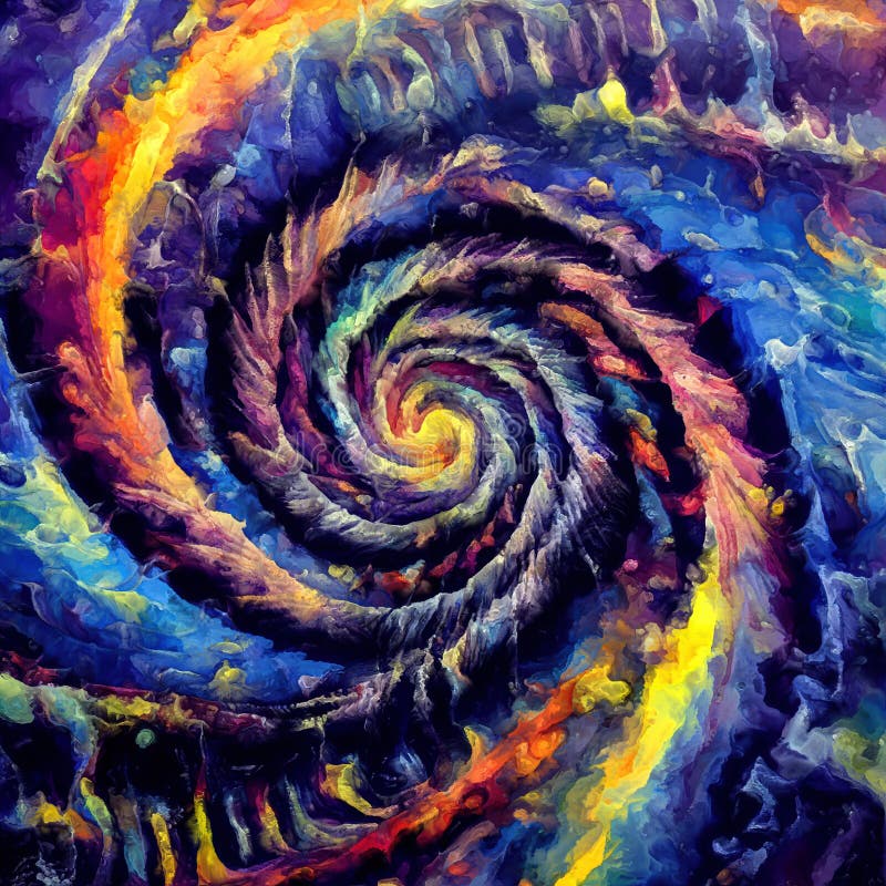 Propagation of Hue Vortex stock illustration. Illustration of impasto ...