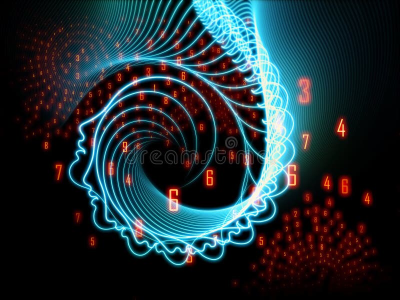 Propagation of Integers stock illustration. Illustration of computation ...