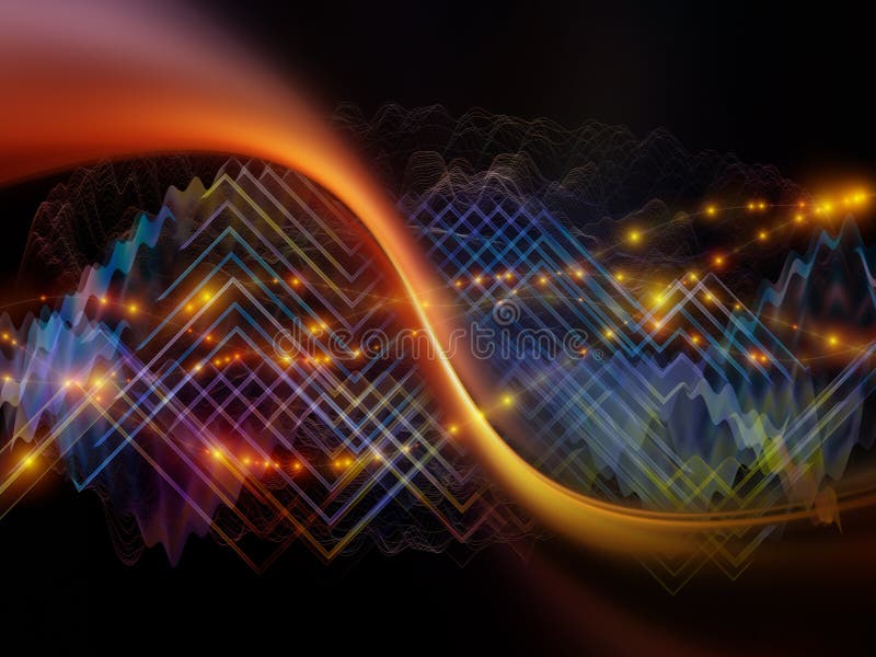 Propagation of Light Wave stock illustration. Illustration of effect ...