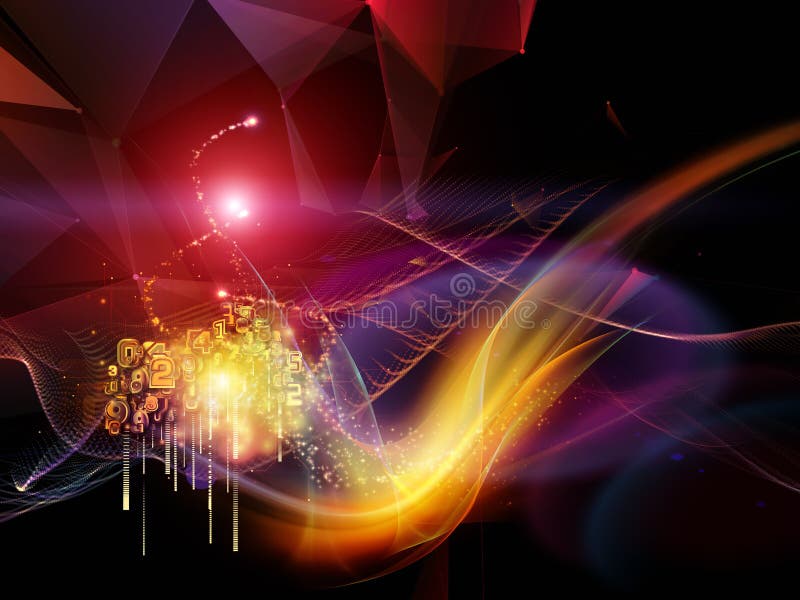 Propagation of Virtual World Stock Illustration - Illustration of math ...