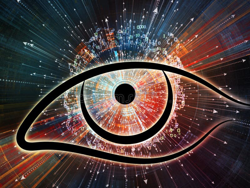 Propagation of Visual Information Stock Illustration - Illustration of ...