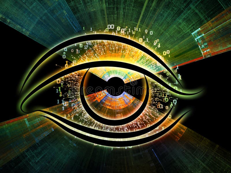 Propagation of Visual Information Stock Illustration - Illustration of ...