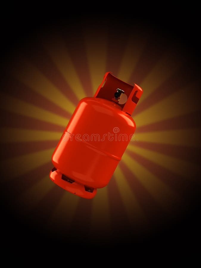 Propane Bottle on Rays Background Stock Illustration - Illustration of ...