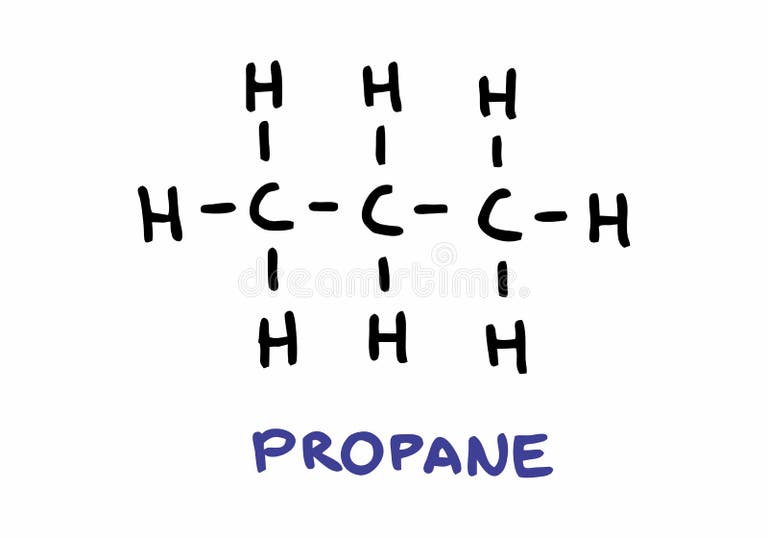 Propane Formula Illustration Stock Illustration - Illustration of ...
