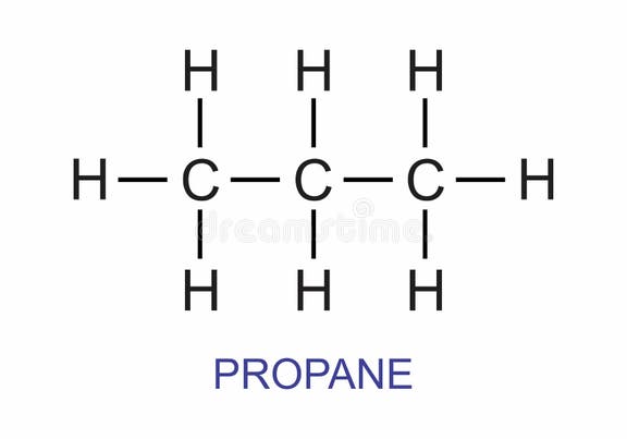 Propane Formula Illustration Stock Illustration - Illustration of ...