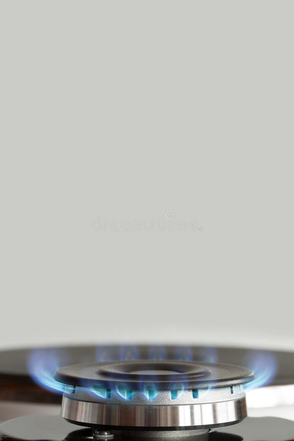 Propane Gas Burner on Stove on Background. Stock Image - Image of burn ...
