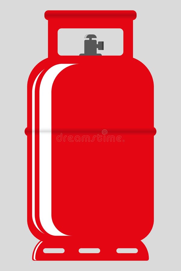 Propane Gas Cylinder. Red Gas Tank, Gas Container. the Design of the ...