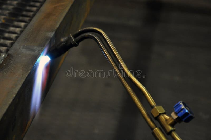 Propane Gas Flame. Gas Cutter Heats the Product Stock Photo - Image of ...