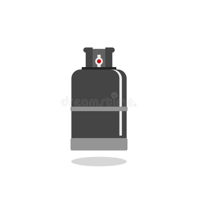 Propane Gas Tank Icon with Shadow Stock Vector - Illustration of icon ...