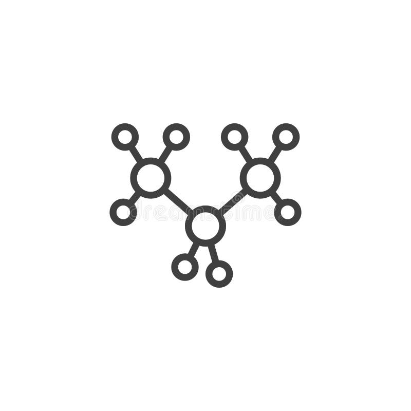 Propane Molecular Geometry Line Icon Stock Vector - Illustration of ...
